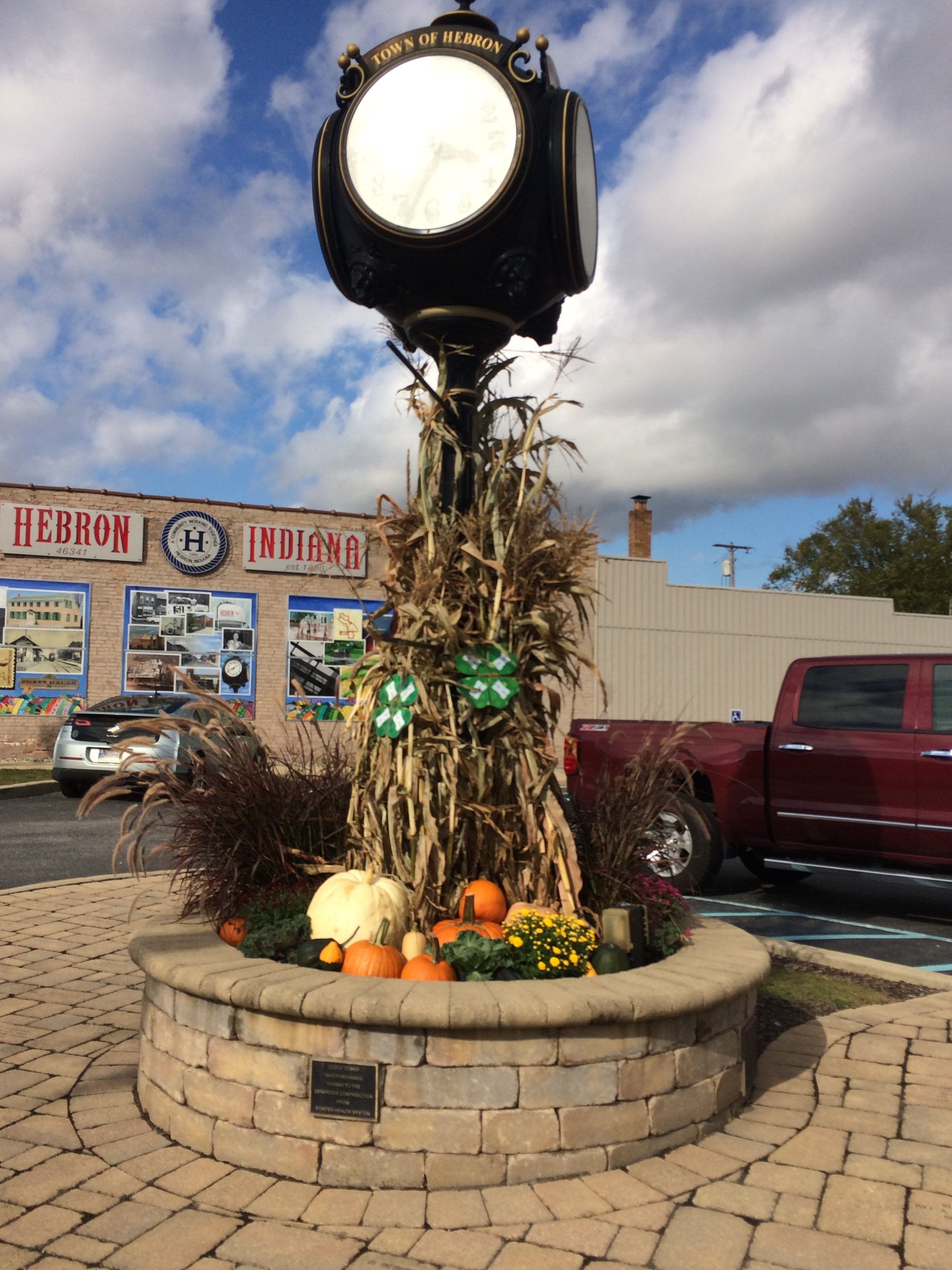 Clock Tower Decorations Courtesy of Boone Buster 4 H Club | Hebron, IN